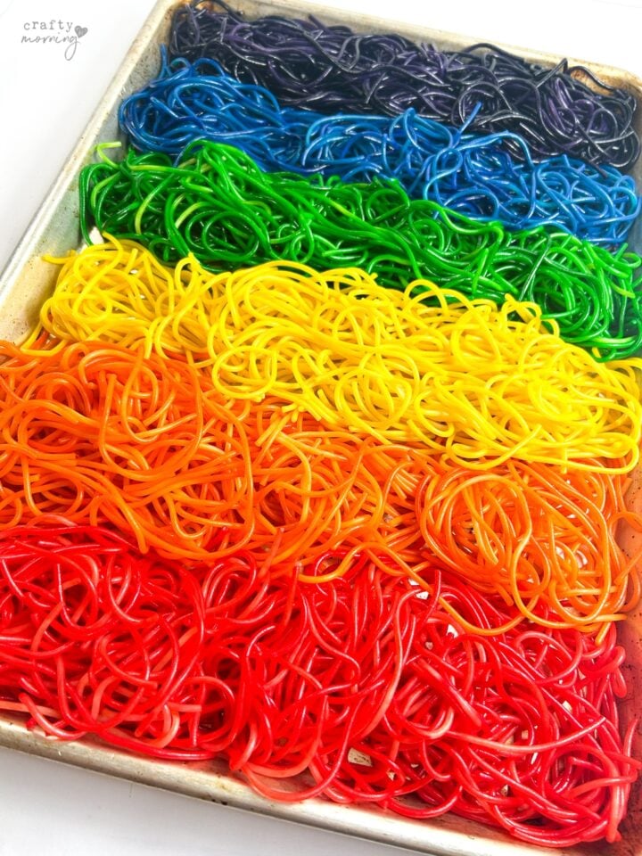 How to Make Rainbow Spaghetti - Crafty Morning