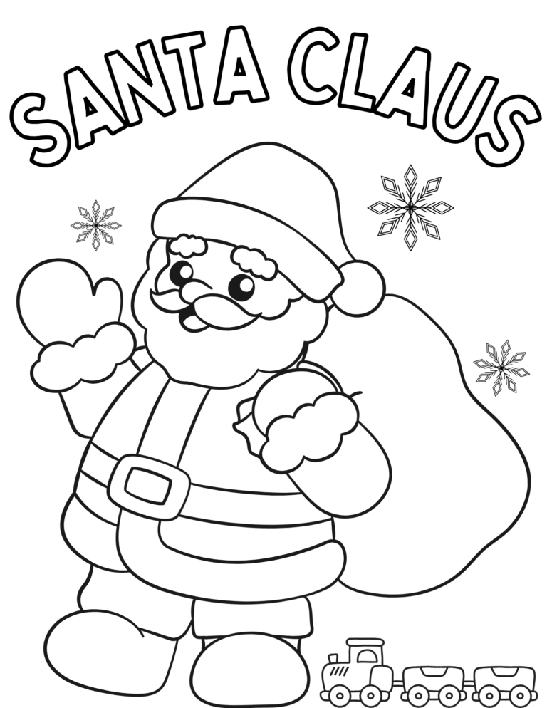 Free Santa Coloring Pages to Print - Crafty Morning