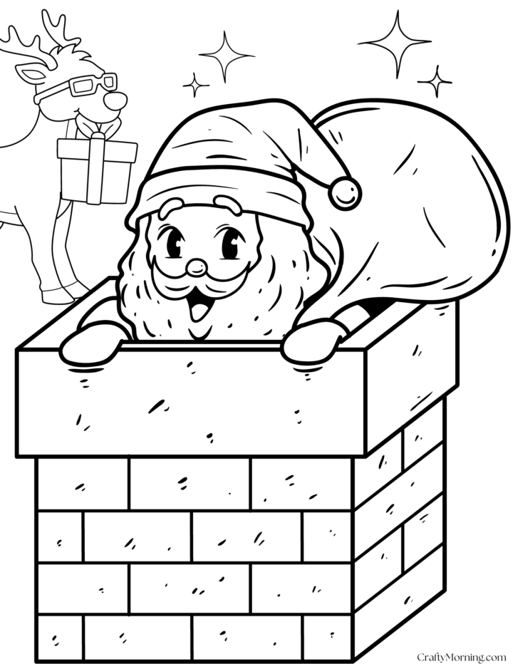 Free Santa Coloring Pages to Print - Crafty Morning