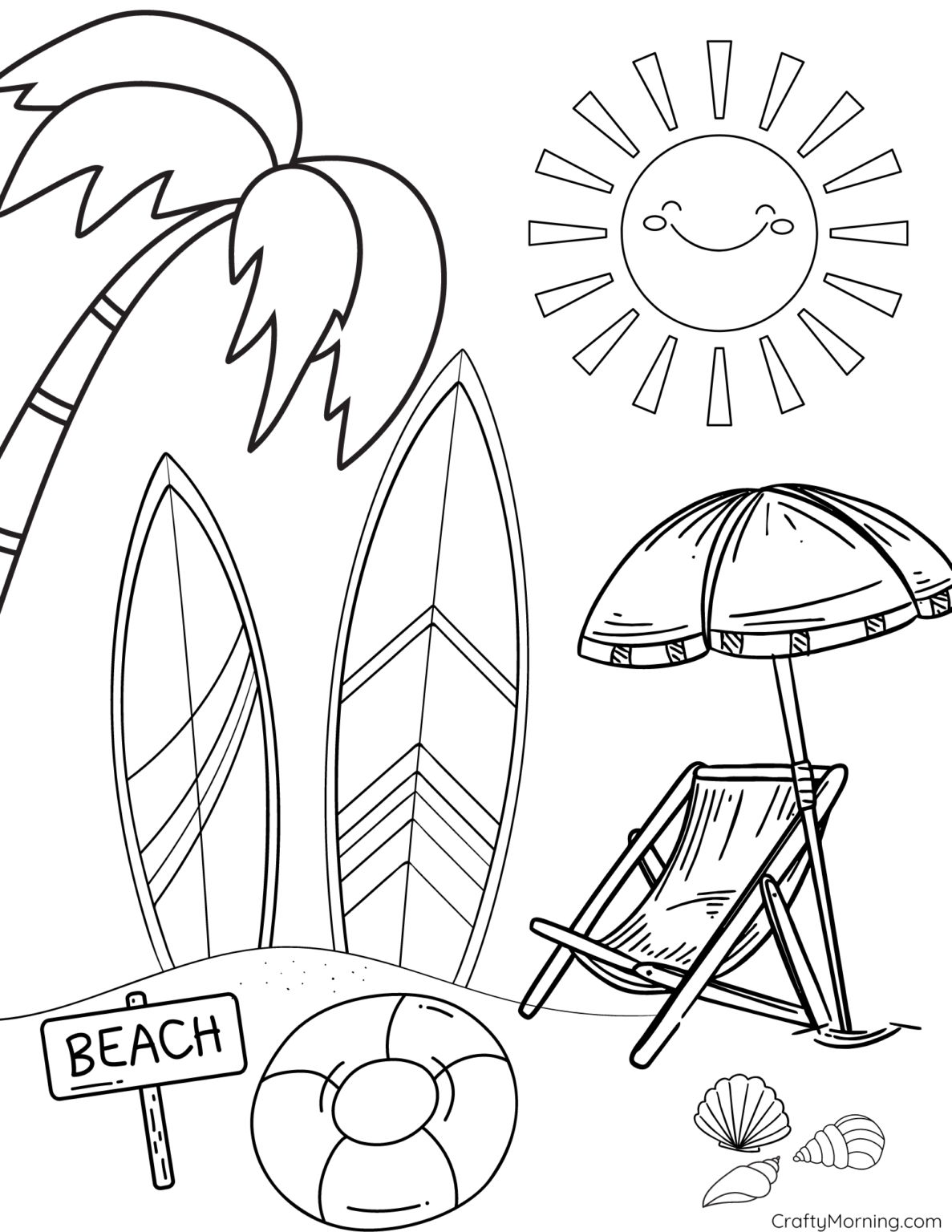 Printable Summer Coloring Pages - Crafty Morning