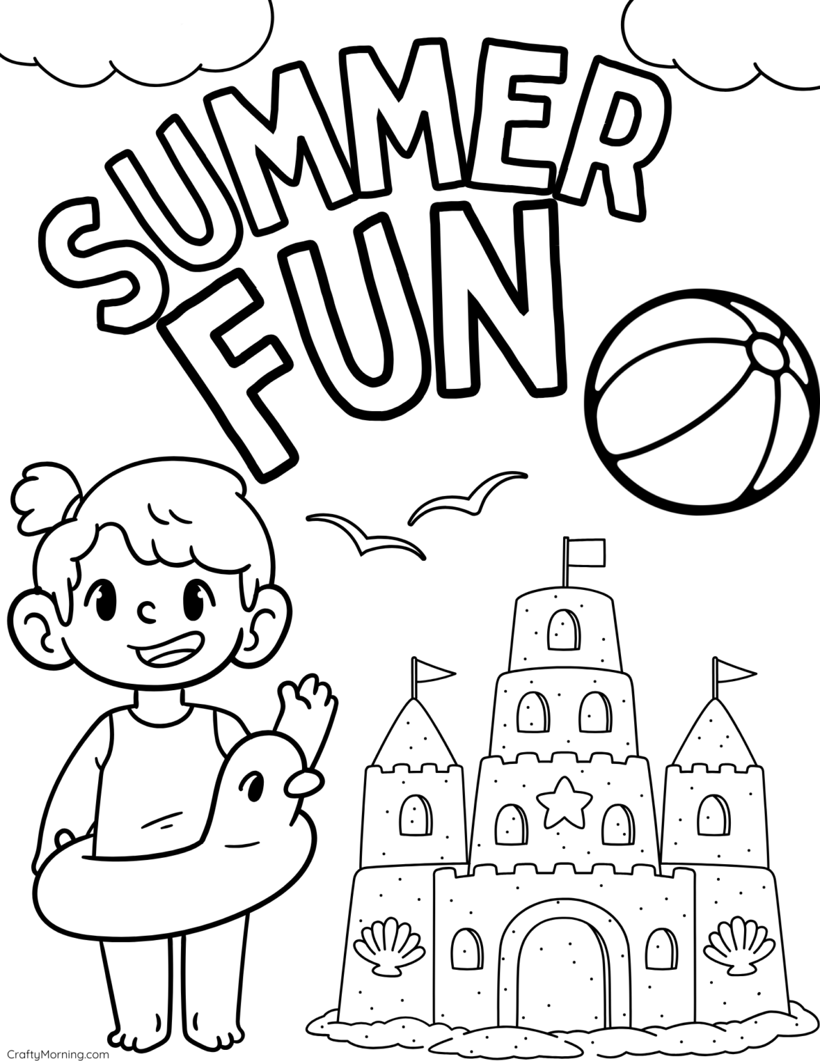 Printable Summer Coloring Pages - Crafty Morning
