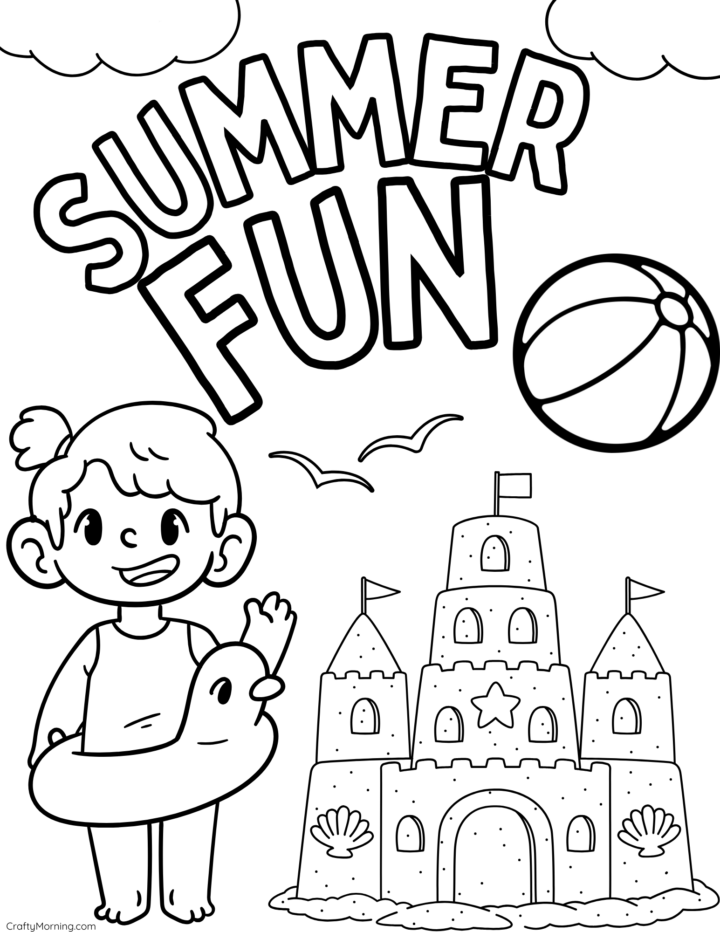 Printable Summer Coloring Pages Crafty Morning