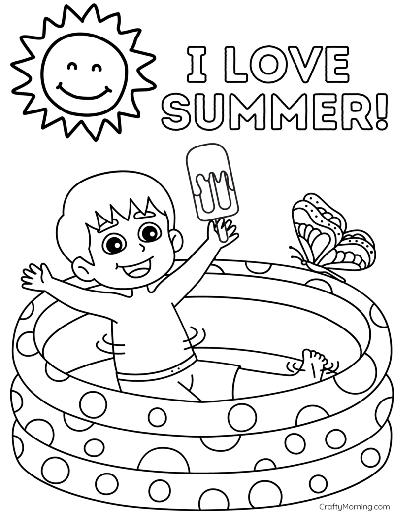 Printable Summer Coloring Pages - Crafty Morning