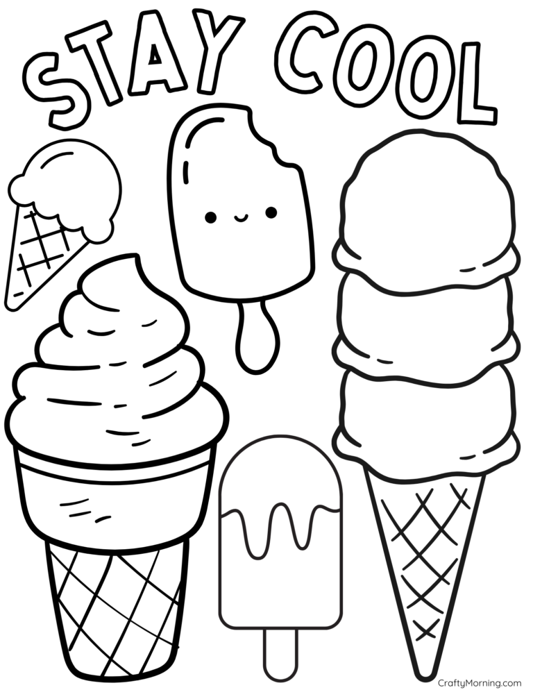 Printable Summer Coloring Pages - Crafty Morning