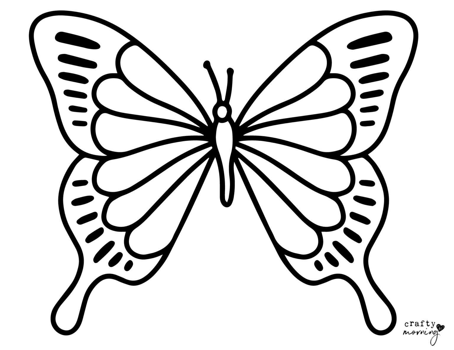 Free Butterfly Templates to Print - Crafty Morning