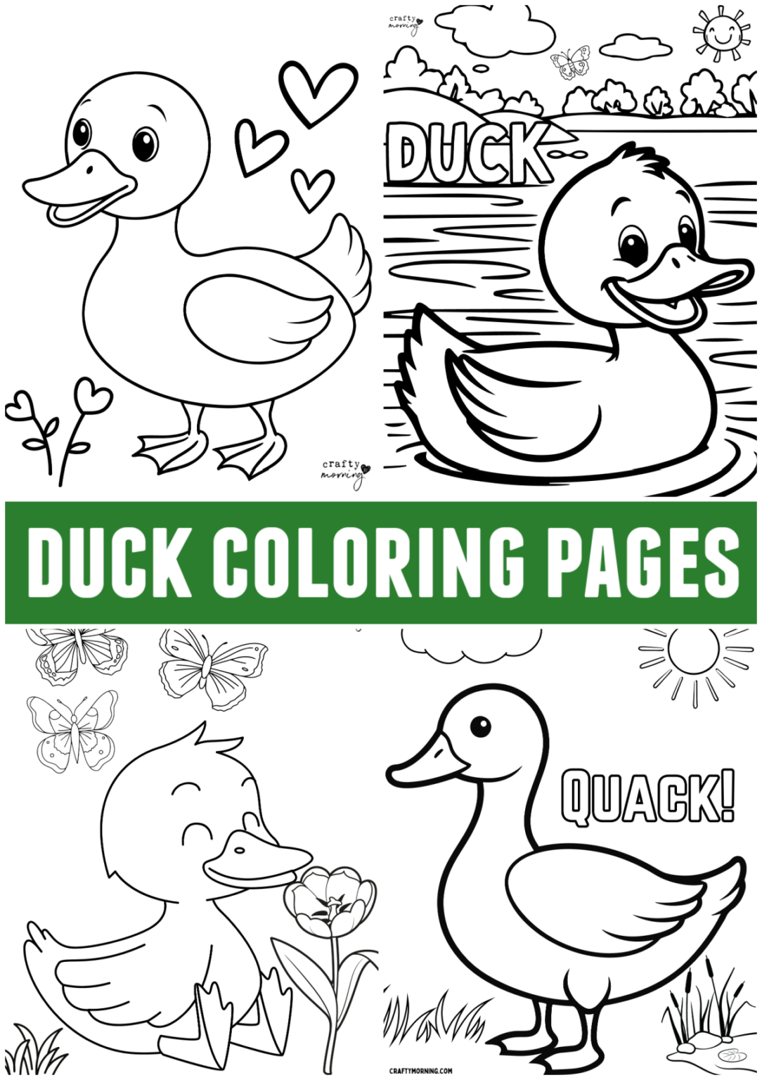 10 Duck Coloring Pages to Print - Crafty Morning