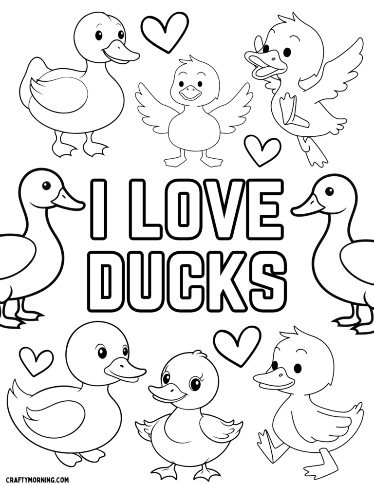 10 Duck Coloring Pages to Print - Crafty Morning