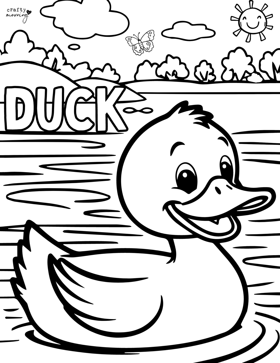 10 Duck Coloring Pages to Print - Crafty Morning