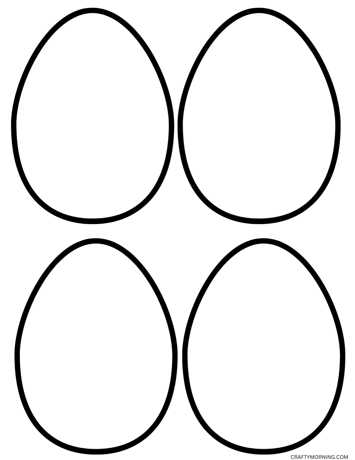 Easter Egg Template to Print - Crafty Morning