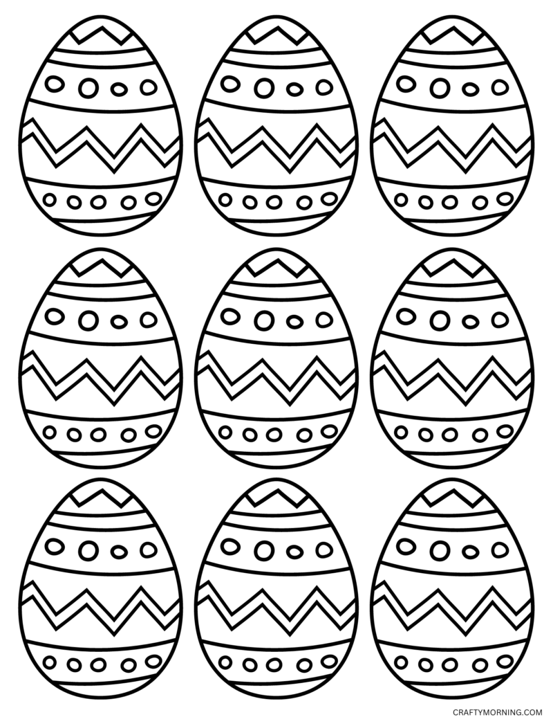 Easter Egg Template to Print - Crafty Morning