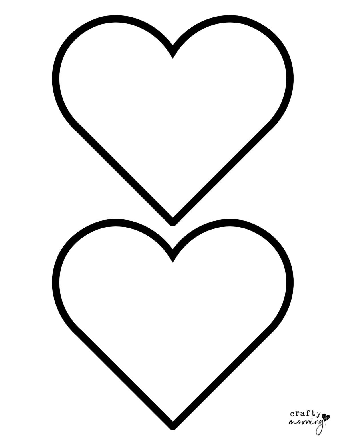 10 Free Printable Heart Templates - Crafty Morning