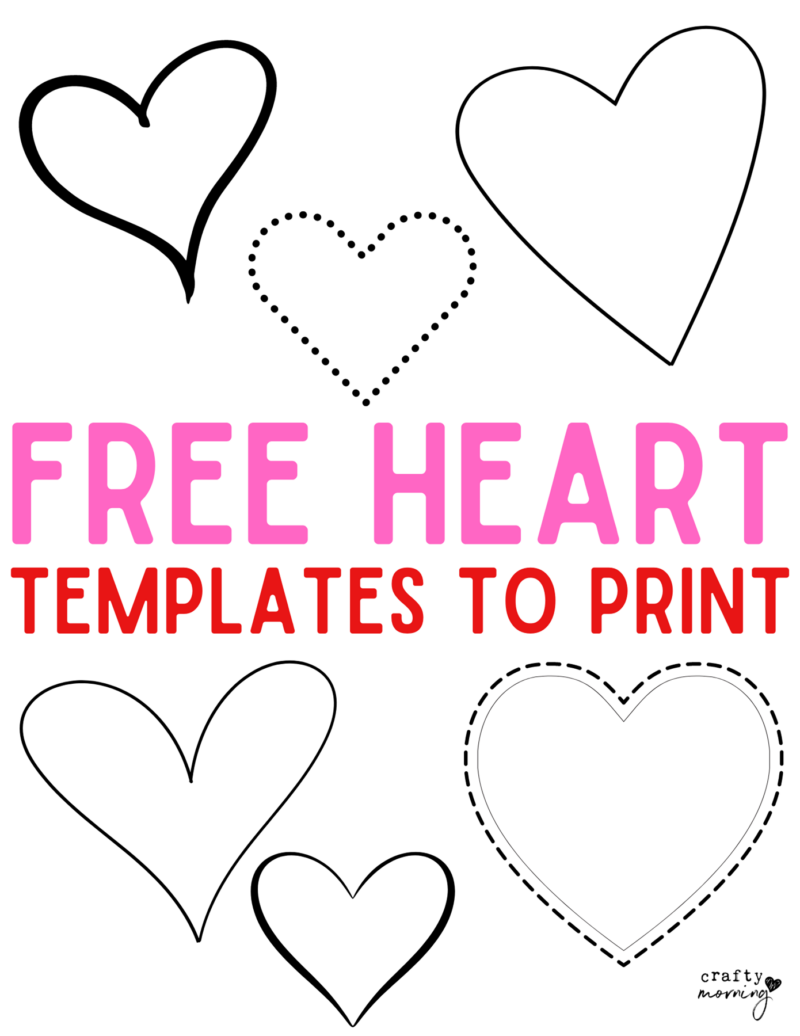 10 Free Printable Heart Templates - Crafty Morning