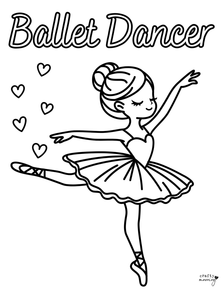 Free Ballet Coloring Pages - Crafty Morning