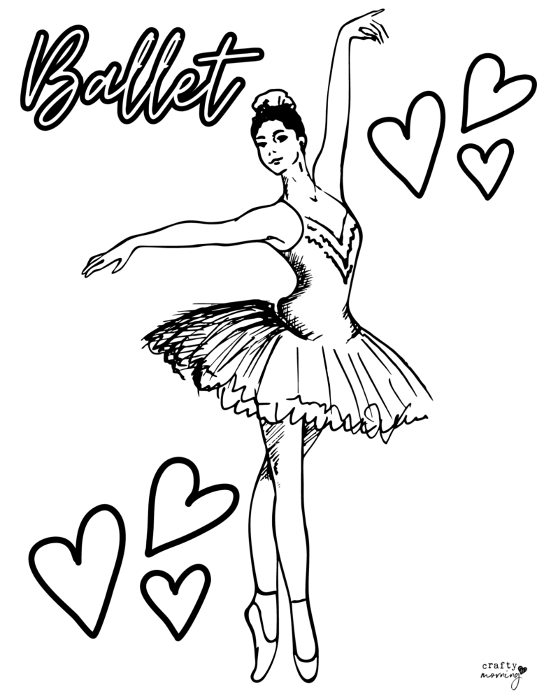 Free Ballet Coloring Pages - Crafty Morning