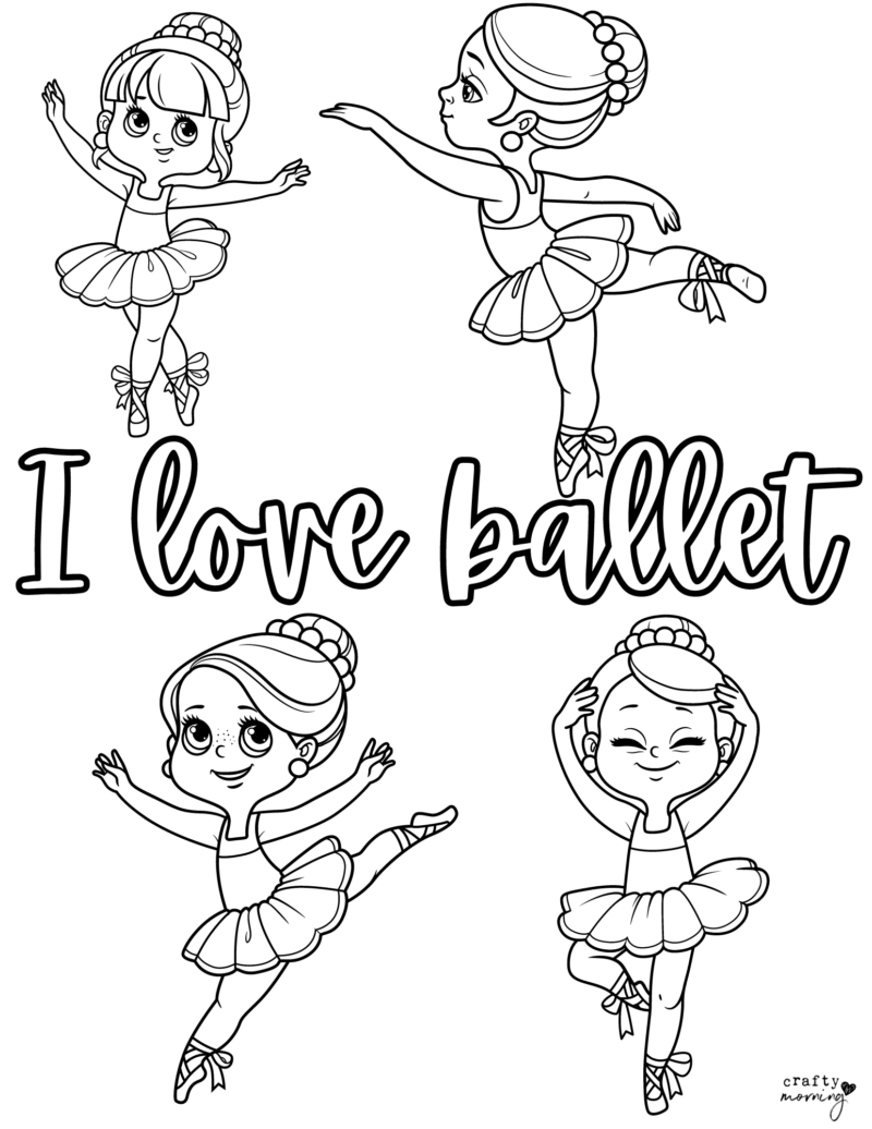 Free Ballet Coloring Pages - Crafty Morning