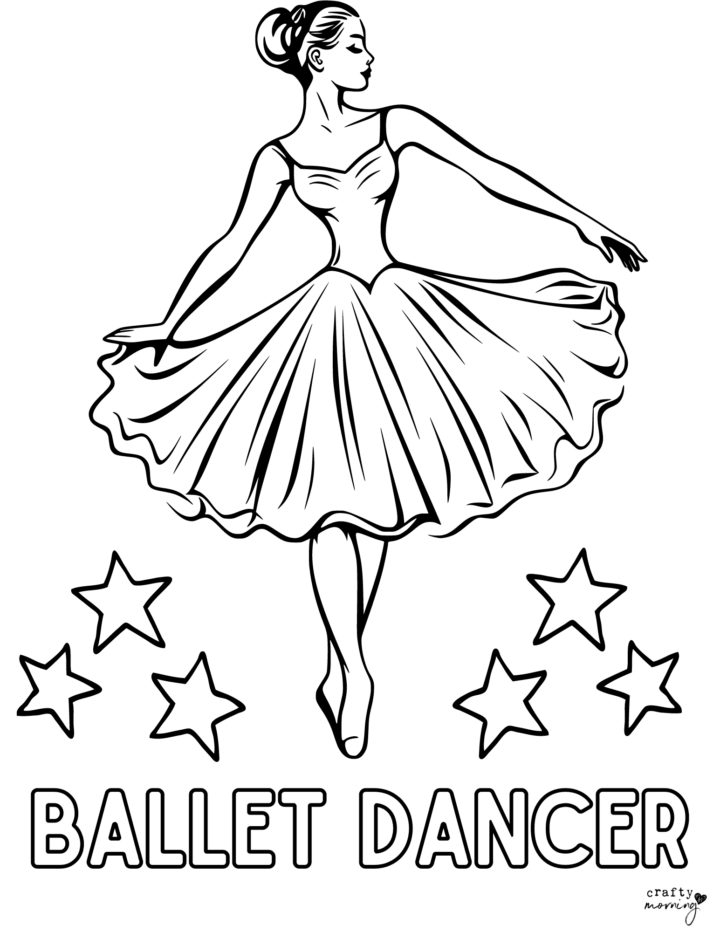 Free Ballet Coloring Pages - Crafty Morning