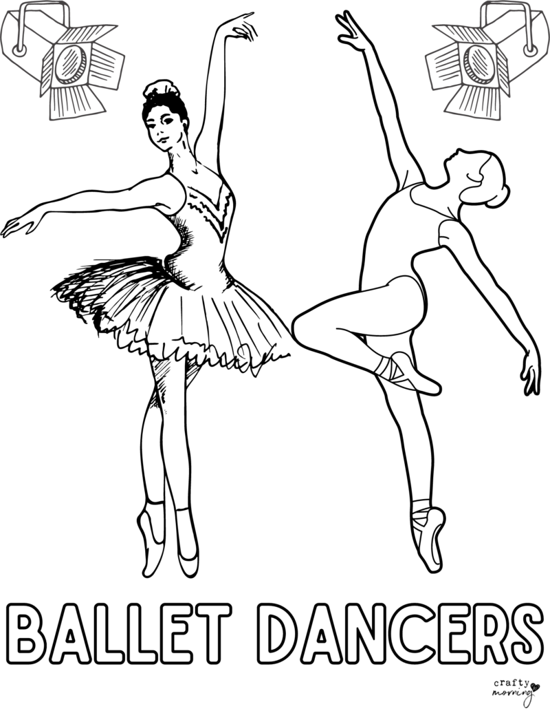 Free Ballet Coloring Pages - Crafty Morning