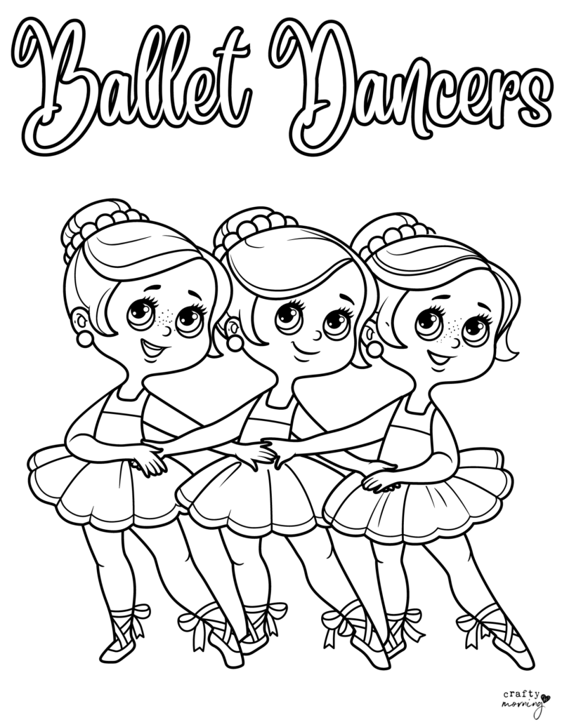 Free Ballet Coloring Pages - Crafty Morning