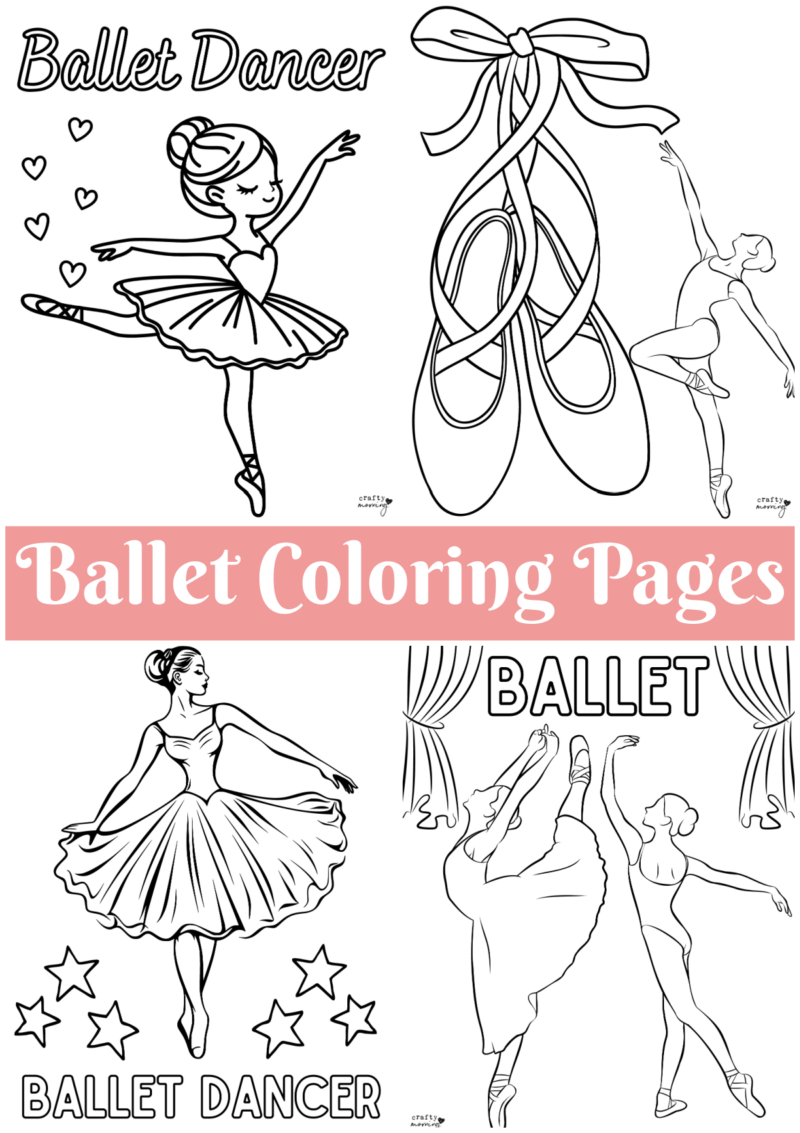 Free Ballet Coloring Pages - Crafty Morning