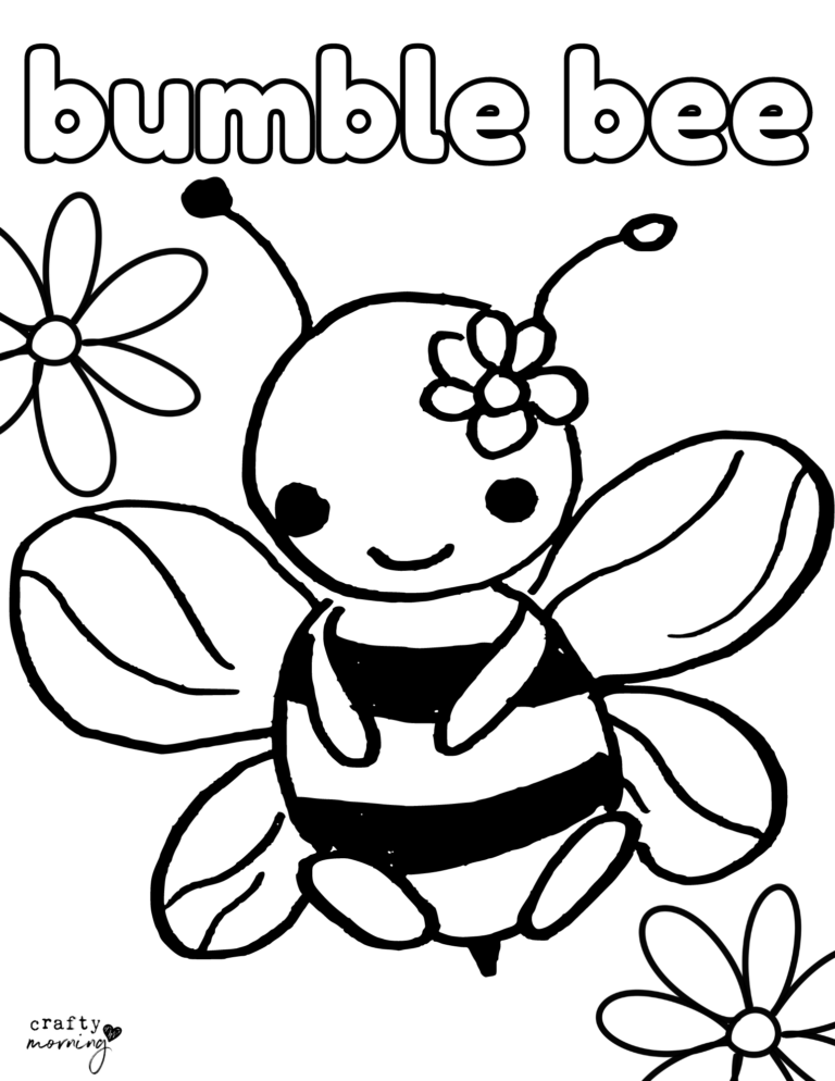 Free Bee Coloring Pages - Crafty Morning