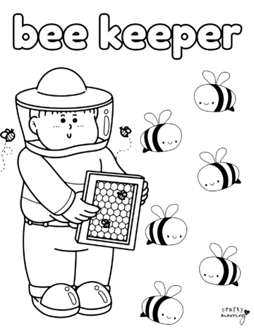 Free Bee Coloring Pages - Crafty Morning