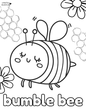 Free Bee Coloring Pages - Crafty Morning