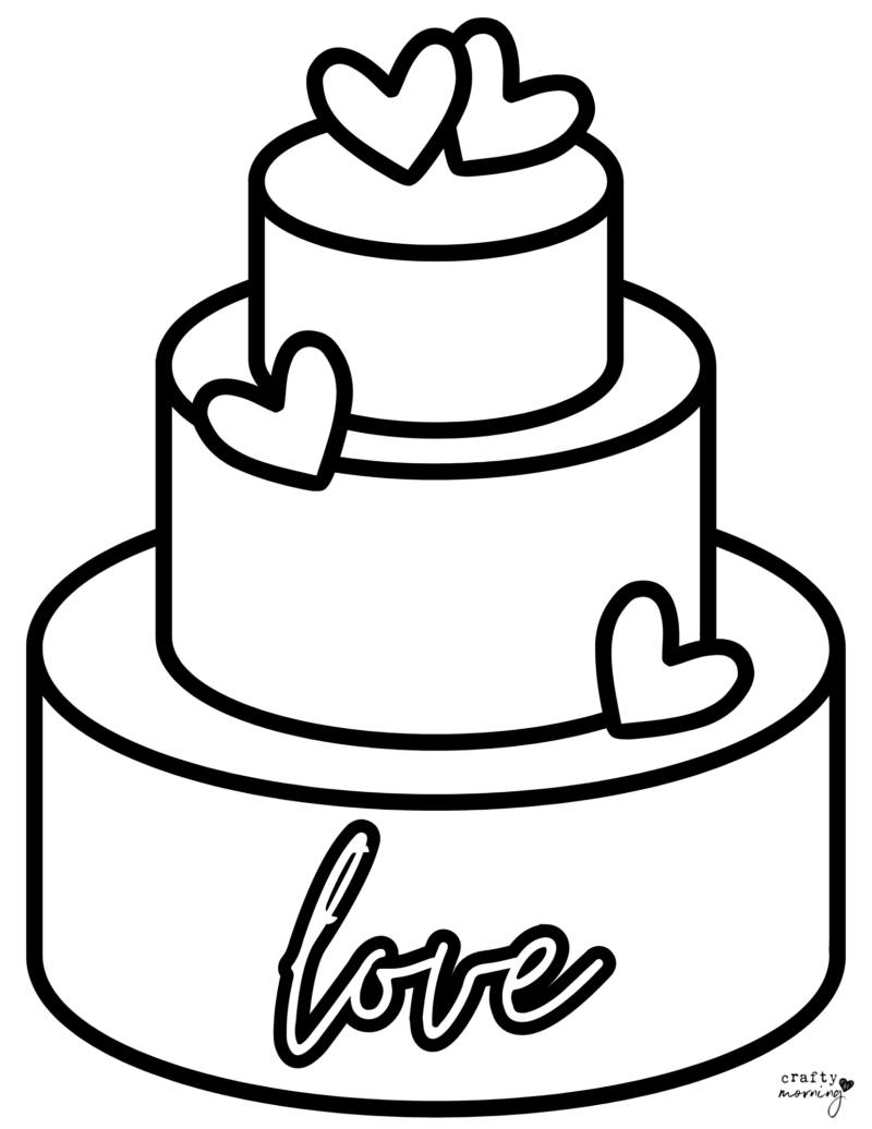Cake Coloring Pages - Crafty Morning