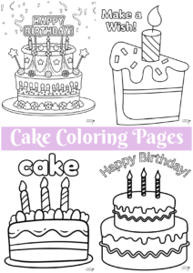 Cake Coloring Pages - Crafty Morning