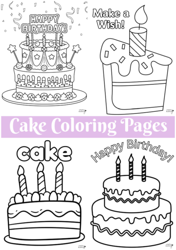 Cake Coloring Pages - Crafty Morning