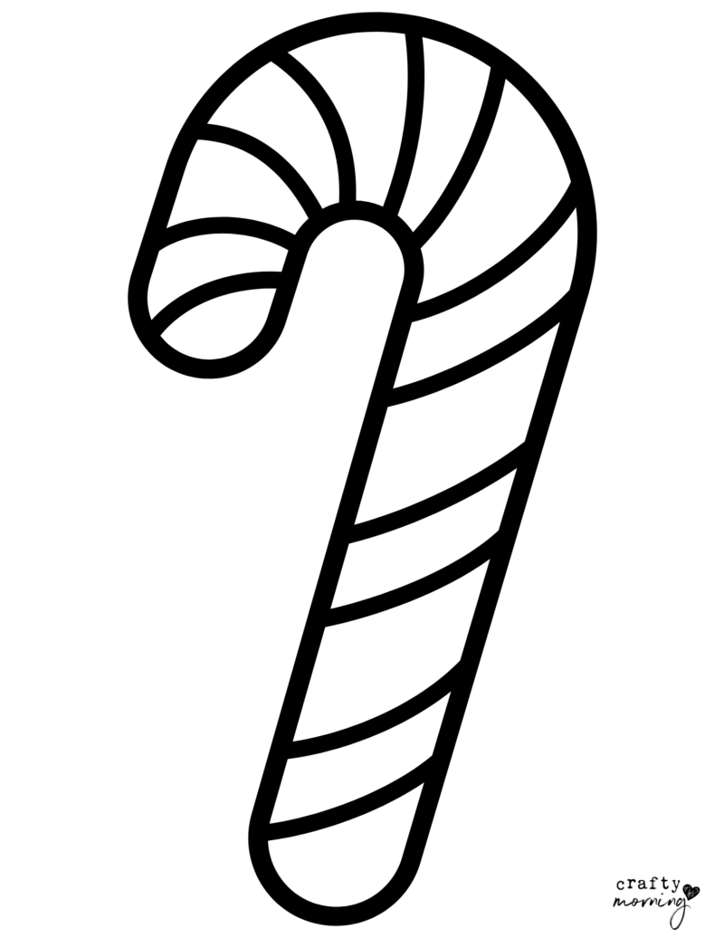 Candy Cane Coloring Pages - Crafty Morning