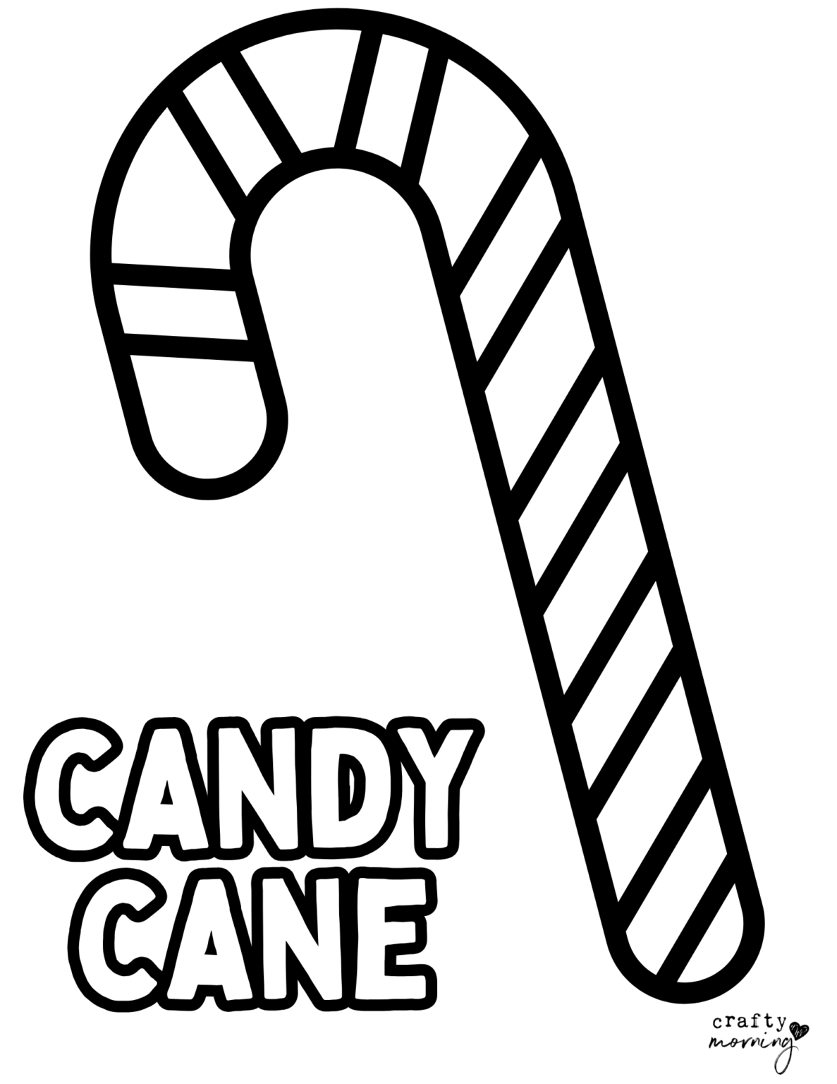 Candy Cane Coloring Pages - Crafty Morning