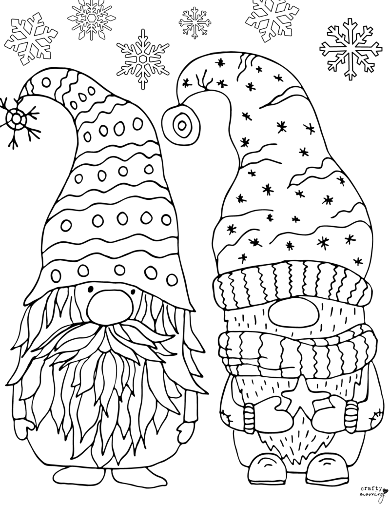 Elf Coloring Pages to Print - Crafty Morning