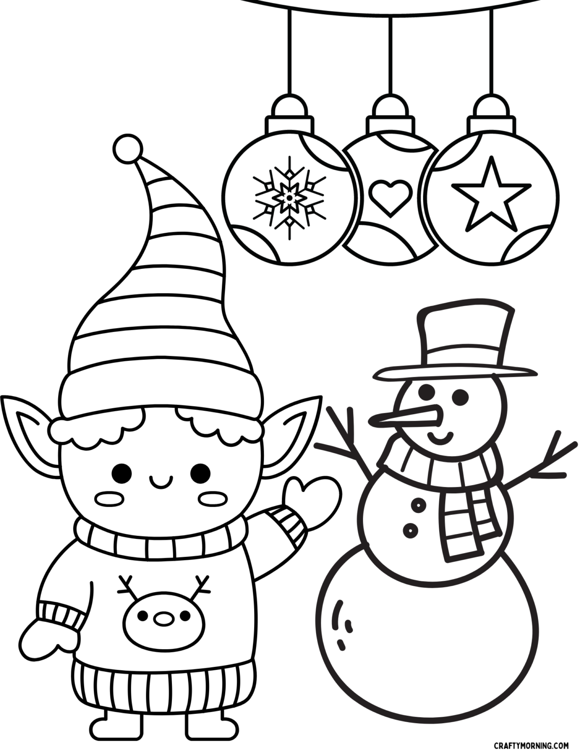 Elf Coloring Pages to Print - Crafty Morning