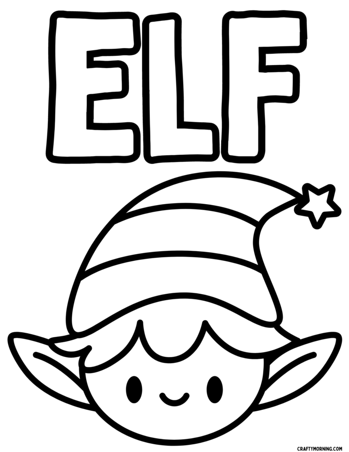 Elf Coloring Pages to Print - Crafty Morning