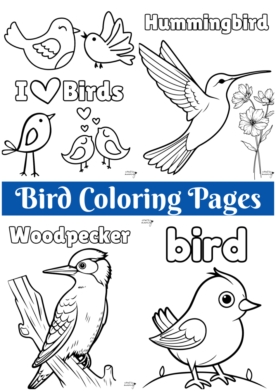 Free Bird Coloring Pages - Crafty Morning