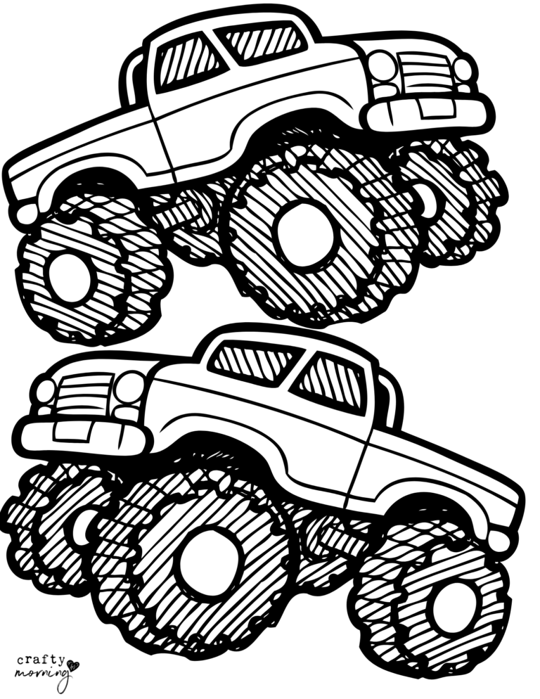 Monster Truck Coloring Pages - Crafty Morning