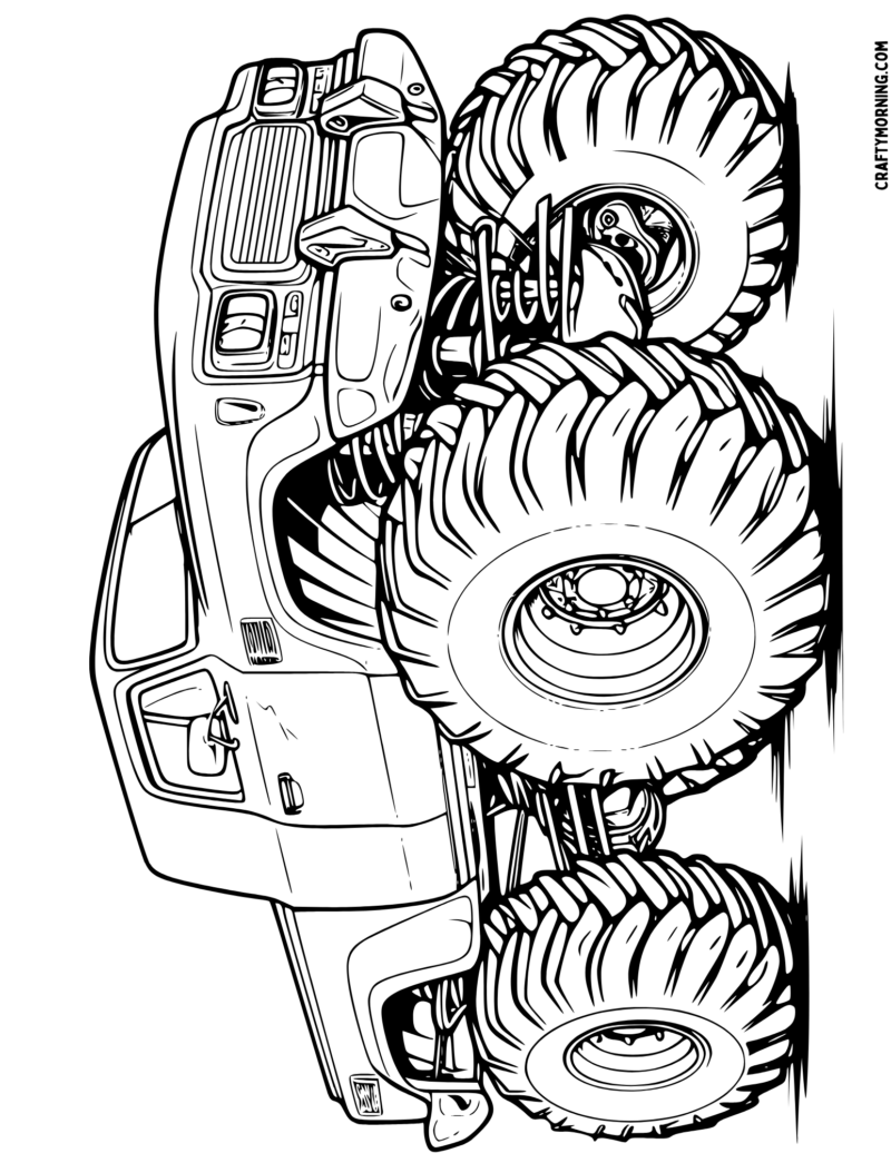 Monster Truck Coloring Pages - Crafty Morning