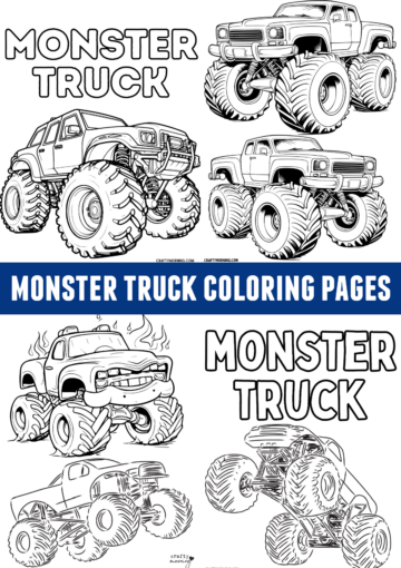 Monster Truck Coloring Pages - Crafty Morning