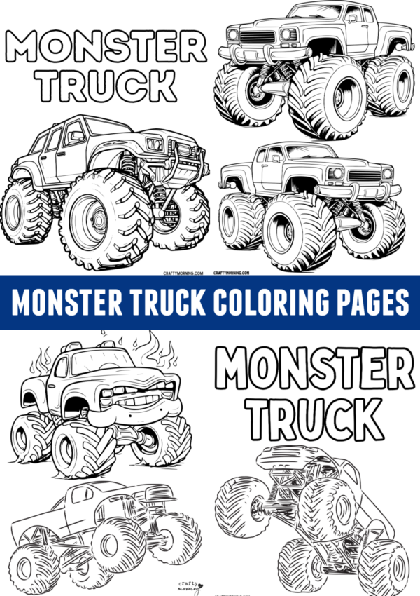 Monster Truck Coloring Pages - Crafty Morning