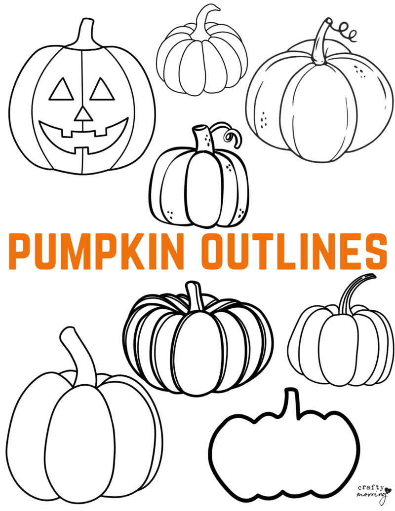 20 Free Pumpkin Outline Printables - Crafty Morning