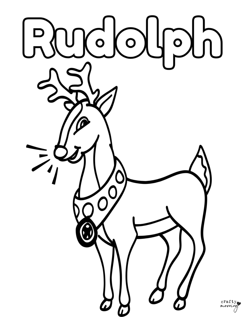 Reindeer Coloring Pages - Crafty Morning