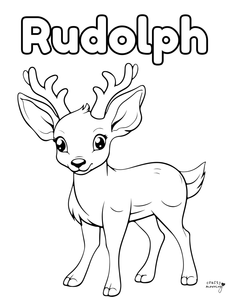 Reindeer Coloring Pages - Crafty Morning