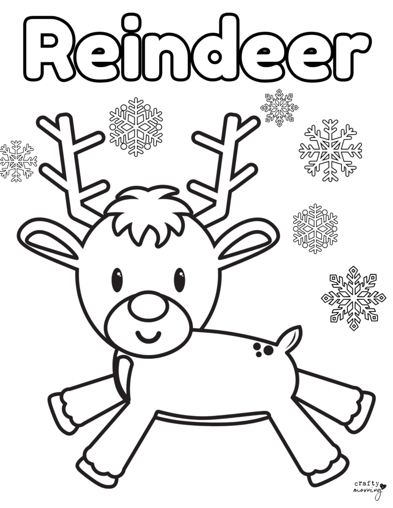 Reindeer Coloring Pages - Crafty Morning