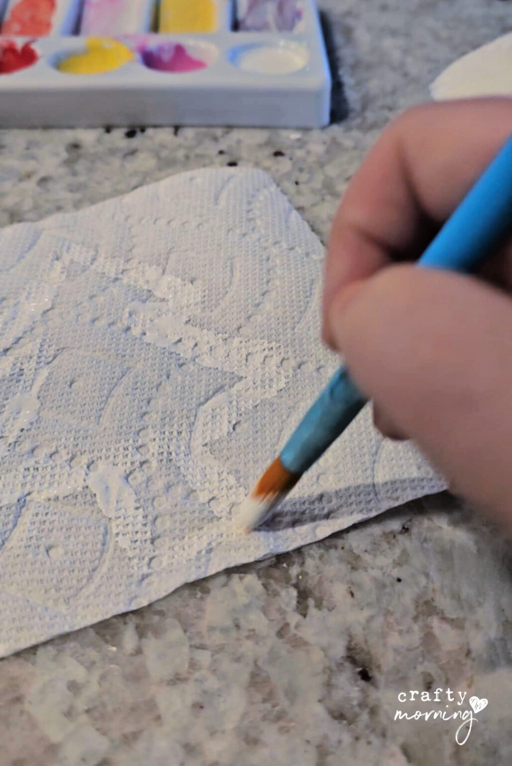 Magic Paper Towel Art Idea - Crafty Morning