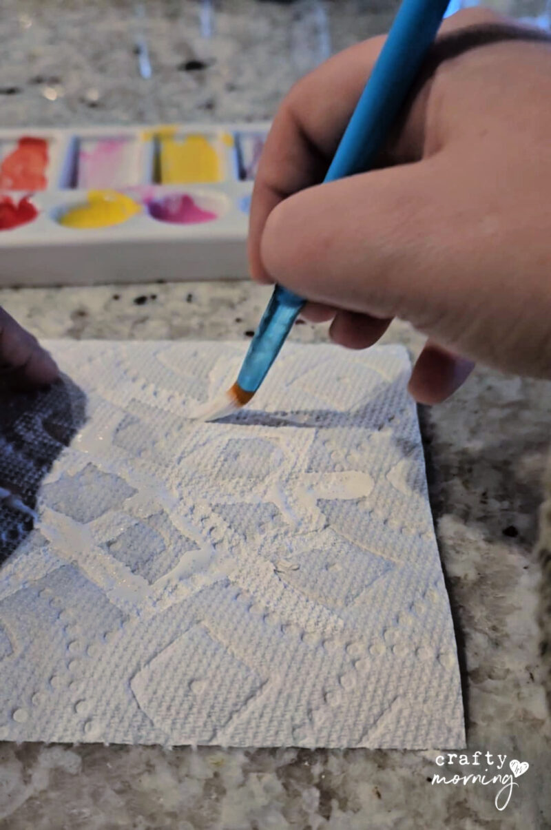 Magic Paper Towel Art Idea - Crafty Morning