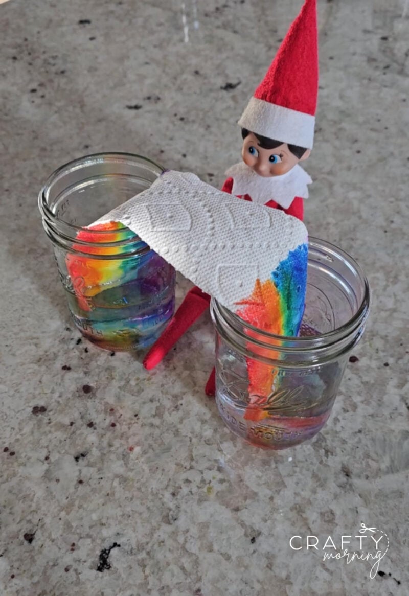 Walking Rainbow Experiment - Crafty Morning
