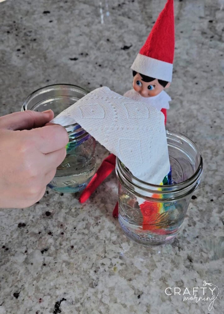 Walking Rainbow Experiment - Crafty Morning