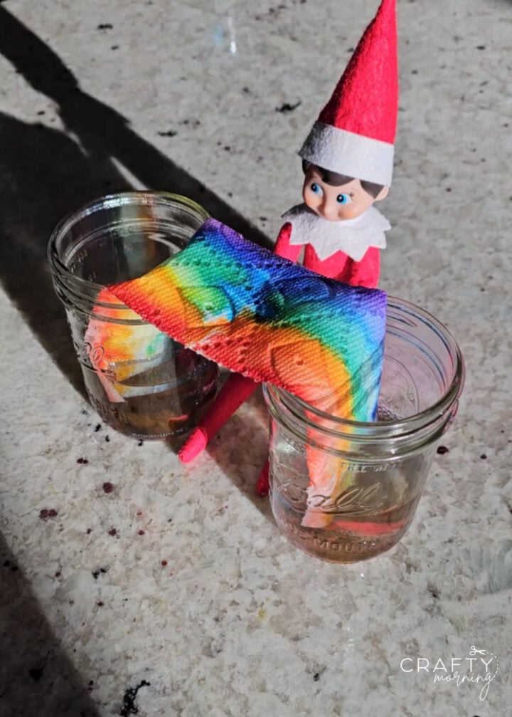 Walking Rainbow Experiment - Crafty Morning