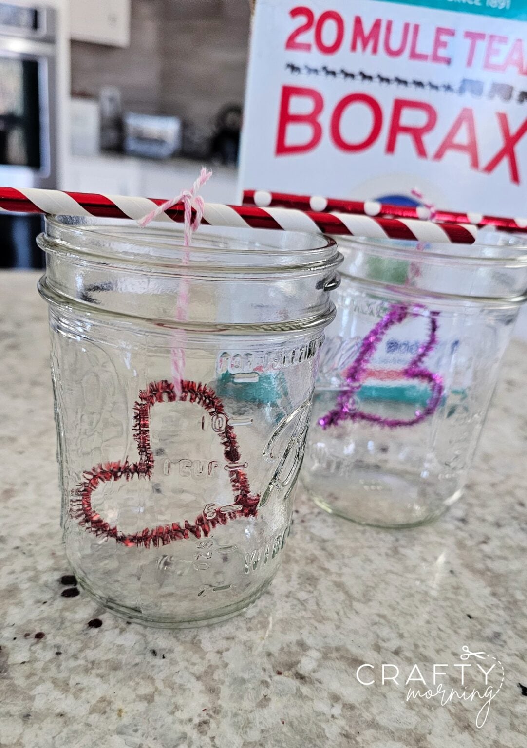 Borax Crystal Hearts for Valentine's Day - Crafty Morning