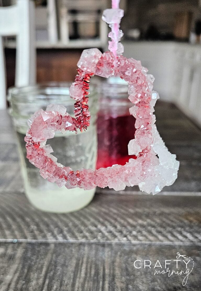 Borax Crystal Hearts for Valentine's Day - Crafty Morning